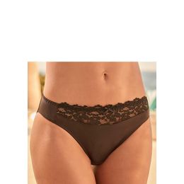 Vivance Slip schwarz Gr. 36/38 für Damen. Mit Spitze, Schleife. Körpernah