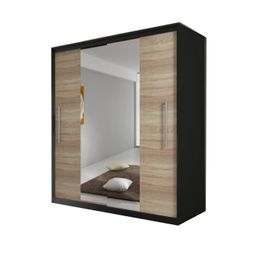 MOEBLO Kleiderschrank NICO mit spiegel (Wohnzimmer Schiebetüren Schrank Modern Design