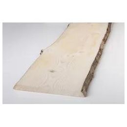 Massivholzbrett Weißtanne mit Baumkante 200 x 31 - 35 cm x 28 mm