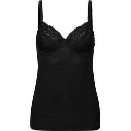 Nina von C. Damen BH-Hemd mit schmalen Schmucktr&auml;gern schwarz Gr&ouml;&szlig;e 80C