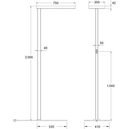 Brumberg Devan LED-Büro-Stehlampe up/down dim 840