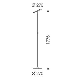 OLIGO Decent Max LED-Stehlampe alu gebürstet