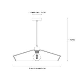 Lucide Hängeleuchte Yunkai aus Papier, einflammig, Ø 50cm