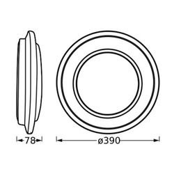 LEDVANCE Orbis Berlin LED-Deckenlampe silber 39cm