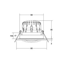 Brumberg BB23 Einbau IP65 nicht dimmbar nickel