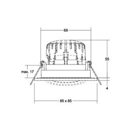 Brumberg BB25 IP65 Einbau nicht dimmbar nickel