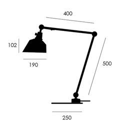 MidGard modular TYP 551 Tischleuchte schwarz 70 cm