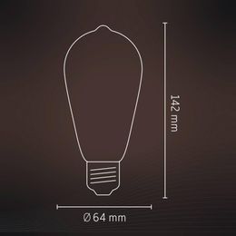 calex Smart Rustic E27 ST64 LED 4,9W Filament RGBW