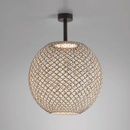 Bover Nans Sphere PF/80 LED-Außendeckenlampe braun