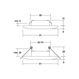 Brumberg Adapt LED-Einbaudownlight, chrom matt