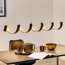 ECO-Light LED-Hängeleuchte Helix, schwarz-gold, 125 cm