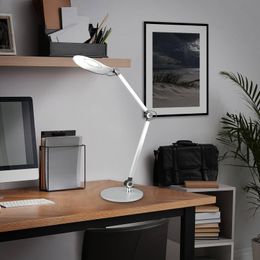 Briloner LED-Schreibtischlampe Office, silber, CCT