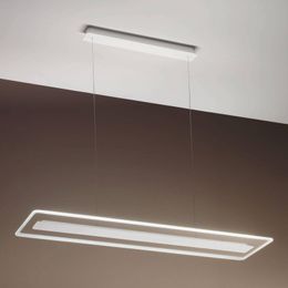 LINEA LIGHT LED-Hängeleuchte Antille, Glas, rechteckig, Chrom