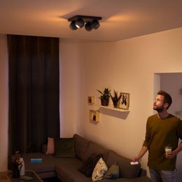 PHILIPS Hue Buckram 4-flammig Dimmschalter schwarz