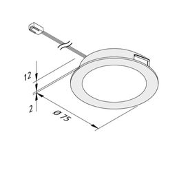 HERA LED-Möbeleinbauleuchte FAR 68 edelstahl 4W 4.000K