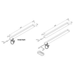 HERA LED-Unterbaulampe Add-On Mini Touchdim 3er 4.000K