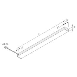 HERA LED-Unterbauleuchte Top-Stick FMK, 3.000K, 90cm