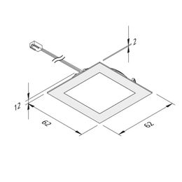 HERA LED-Möbeleinbauleuchte FAQ 58, stahl, 3W, 4.000K