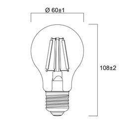 Sylvania E27 Filament LED-Lampe 2,3W 2.700K 485 lm