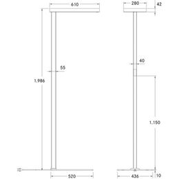 Brumberg Mikol LED-Stehleuchte mit Indirektanteil