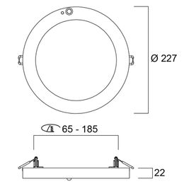 Sylvania Start 5in1 LED-Downlight Ein-/Aufbau PIR