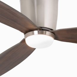 Faro Barcelona Deckenventilator Nias LED DC nickel/Holz dunkel