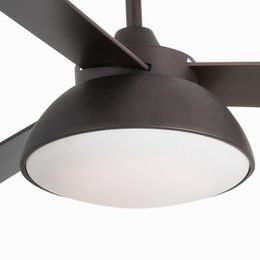 Faro Barcelona Deckenventilator Rodas mit LED-Leuchte, braun