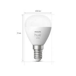 PHILIPS Hue White LED-Tropfenlampe 2 x E14 5,7W