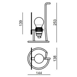 Stilnovo Bugia LED-Tischleuchte rot