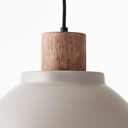 Brilliant Pendelleuchte Erena mit Holzdetail, taupe