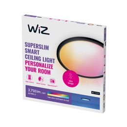 WIZ SuperSlim LED-Deckenleuchte RGBW Ø54cm schwarz