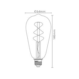 Lucide LED-Lampe E27 ST64 4W 2.200K amber mit Sensor