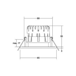 Brumberg BB20 IP65 Einbau nicht dimmbar nickel