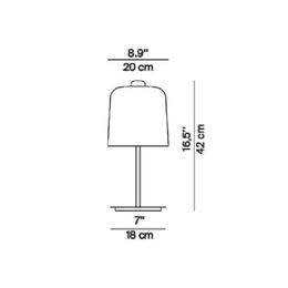 Luceplan Zile Tischlampe ziegelrot, Höhe 42 cm