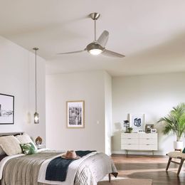 Kichler LED-Deckenventilator Voya creme