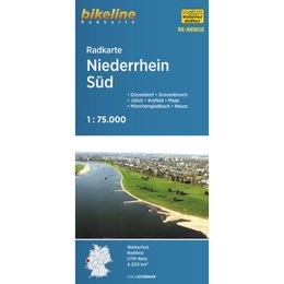 Esterbauer Radkarte Niederrhein Süd (RK-NRW08), Karte (im Sinne von Landkarte)