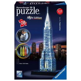 RAVENSBURGER VERLAG Ravensburger 3D Puzzle 12595 - Chrysler Building bei Nacht - 216 Teile - für Wolkenkratzer Fans ab 8 Jahren