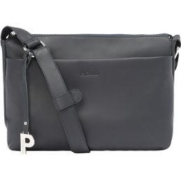 Picard Schultertasche, Leder, Anhänger, uni, für Damen, blau