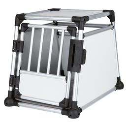 Trixie Hunde-Transportbox Trixie Transportbox Aluminium M 55x62x78cm silber/hellgrau