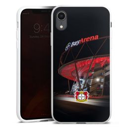 DeinDesign iPhone Xr Handy Silikon H&uuml;lle Case wei&szlig; Handyh&uuml;lle Official Licensed Product Bayer 04 Leverkusen Stadium Silikon Case