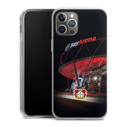 DeinDesign iPhone 12 Pro Max Handy Silikon H&uuml;lle Case transparent Handyh&uuml;lle Official Licensed Product Bayer 04 Leverkusen Stadium Silikon Case