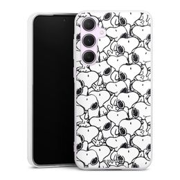 DeinDesign Galaxy A55 5G Handy Silikon H&uuml;lle Case transparent Handyh&uuml;lle Peanuts Snoopy Muster Silikon Case