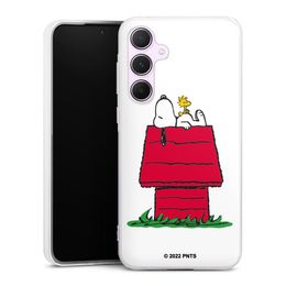 DeinDesign Galaxy A55 5G Handy Silikon H&uuml;lle Case transparent Handyh&uuml;lle Snoopy Peanuts Official Licensed Product Silikon Case