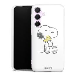 DeinDesign Galaxy A55 5G Handy Silikon H&uuml;lle Case transparent Handyh&uuml;lle Snoopy Love Peanuts Silikon Case