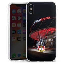 DeinDesign iPhone Xs Max Handy Silikon H&uuml;lle Case transparent Handyh&uuml;lle Official Licensed Product Bayer 04 Leverkusen Stadium Silikon Case