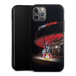 DeinDesign iPhone 12 Pro Handy Silikon H&uuml;lle Case schwarz Handyh&uuml;lle Official Licensed Product Bayer 04 Leverkusen Stadium