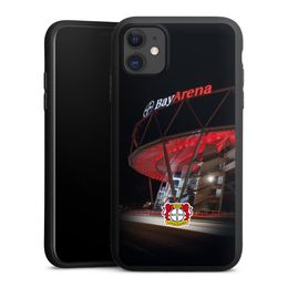 DeinDesign iPhone 11 Handy Premium Silikon H&uuml;lle Handyh&uuml;lle schwarz Case Official Licensed Product Bayer 04 Leverkusen Stadium Silikon Premium Case