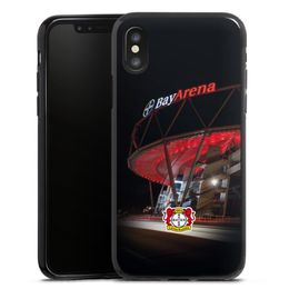 DeinDesign iPhone X Handy Silikon H&uuml;lle Case schwarz Handyh&uuml;lle Official Licensed Product Bayer 04 Leverkusen Stadium