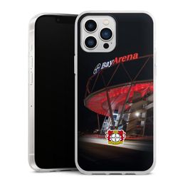 DeinDesign iPhone 13 Pro Max Handy Silikon H&uuml;lle Case transparent Handyh&uuml;lle Official Licensed Product Bayer 04 Leverkusen Stadium Silikon Case