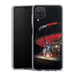 DeinDesign Galaxy A12 Handy Silikon H&uuml;lle Case transparent Handyh&uuml;lle Bayer 04 Leverkusen Stadium Official Licensed Product Silikon Case